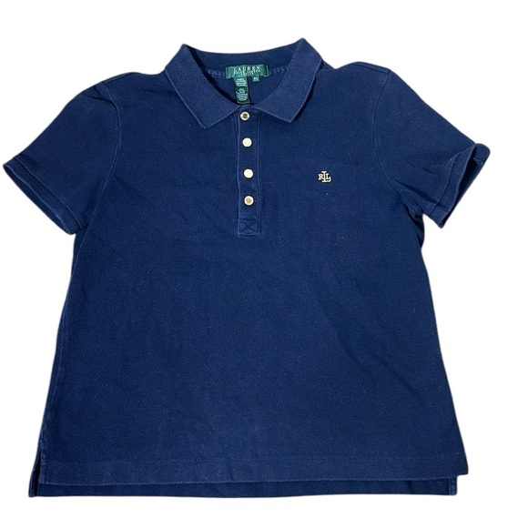 Lauren Ralph Lauren | Tops | Lauren Ralph Lauren Short Sleeve Polo Gold ...
